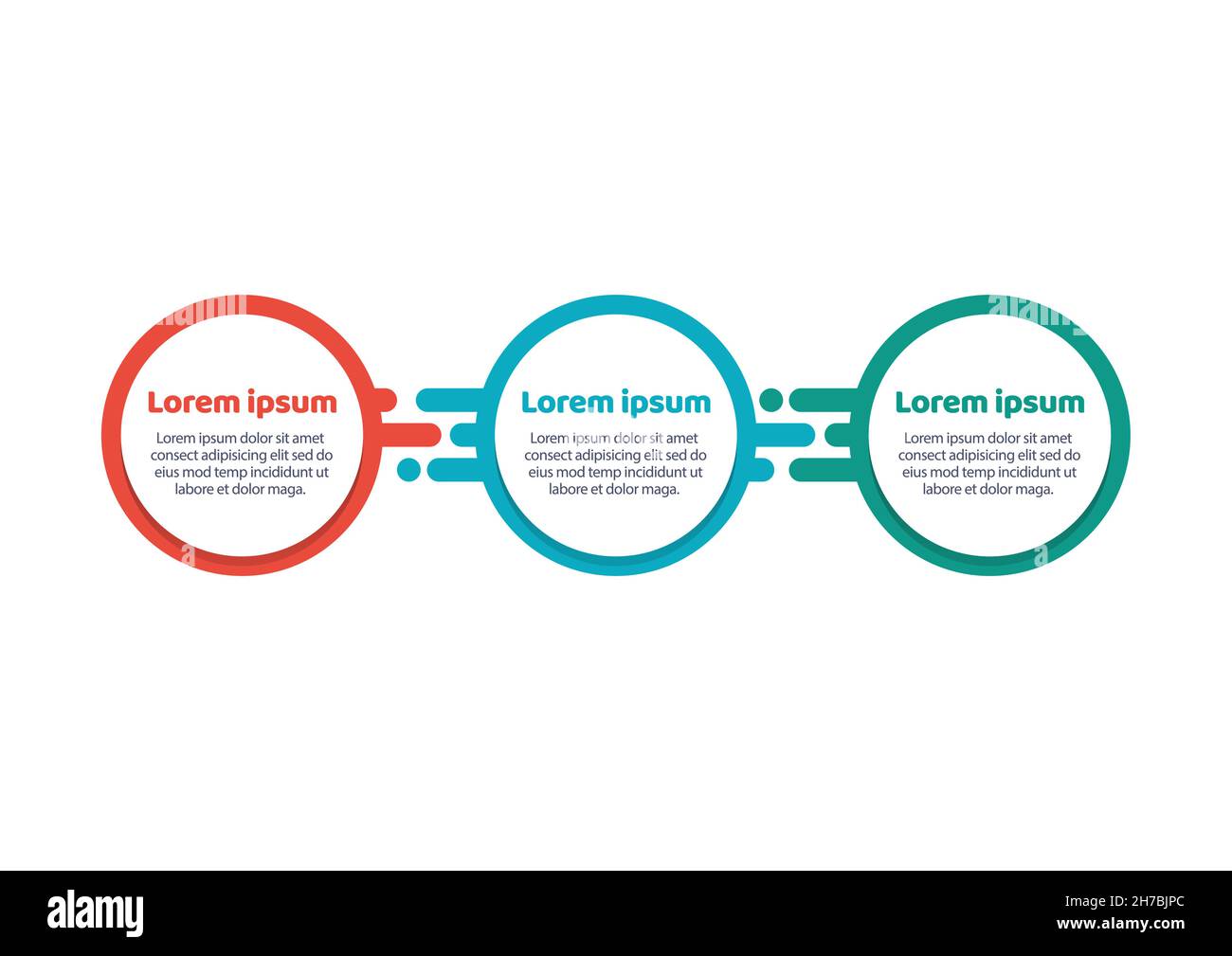 Three circles infographic template. Vector illustration Stock Vector ...