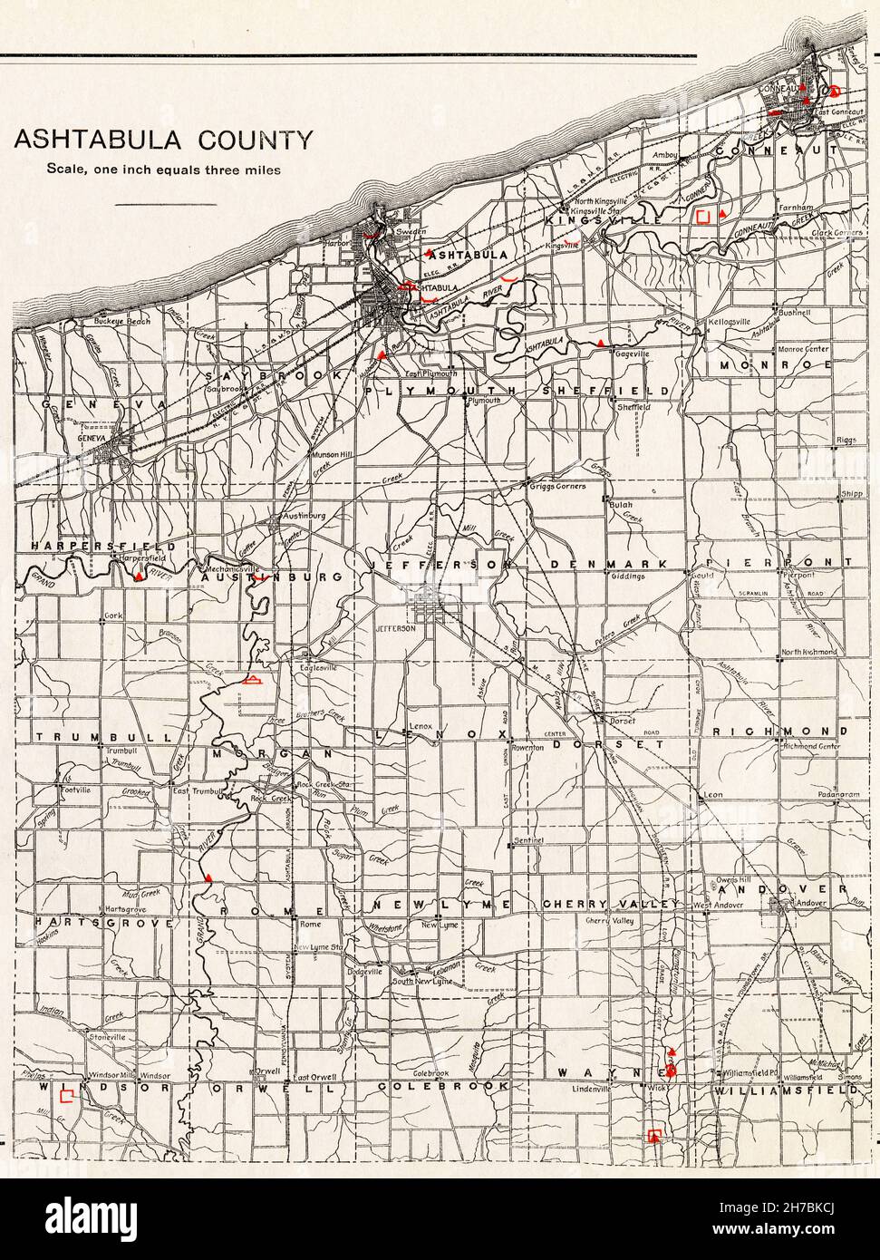 Map of ashtabula ohio hi-res stock photography and images - Alamy
