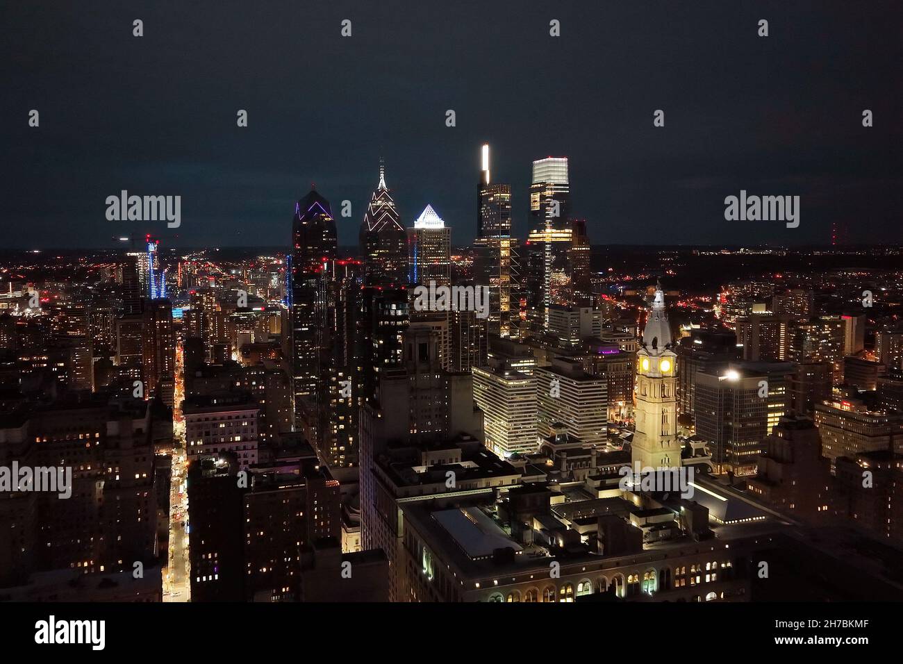 Aerial View of Center City Philadelphia Stock Photo - Alamy