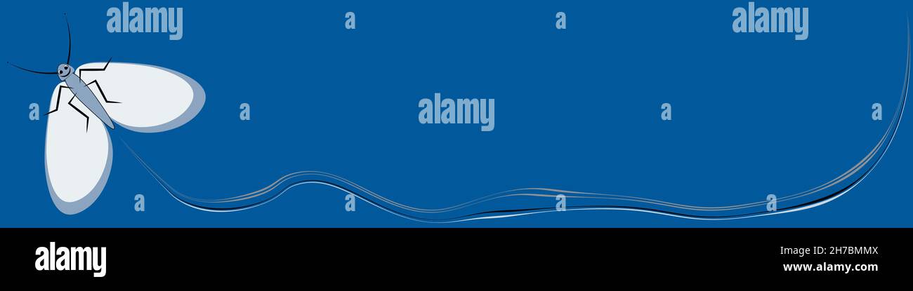 Illustration - Frame on a sheet of 4x1 format - stylized butterflies ...