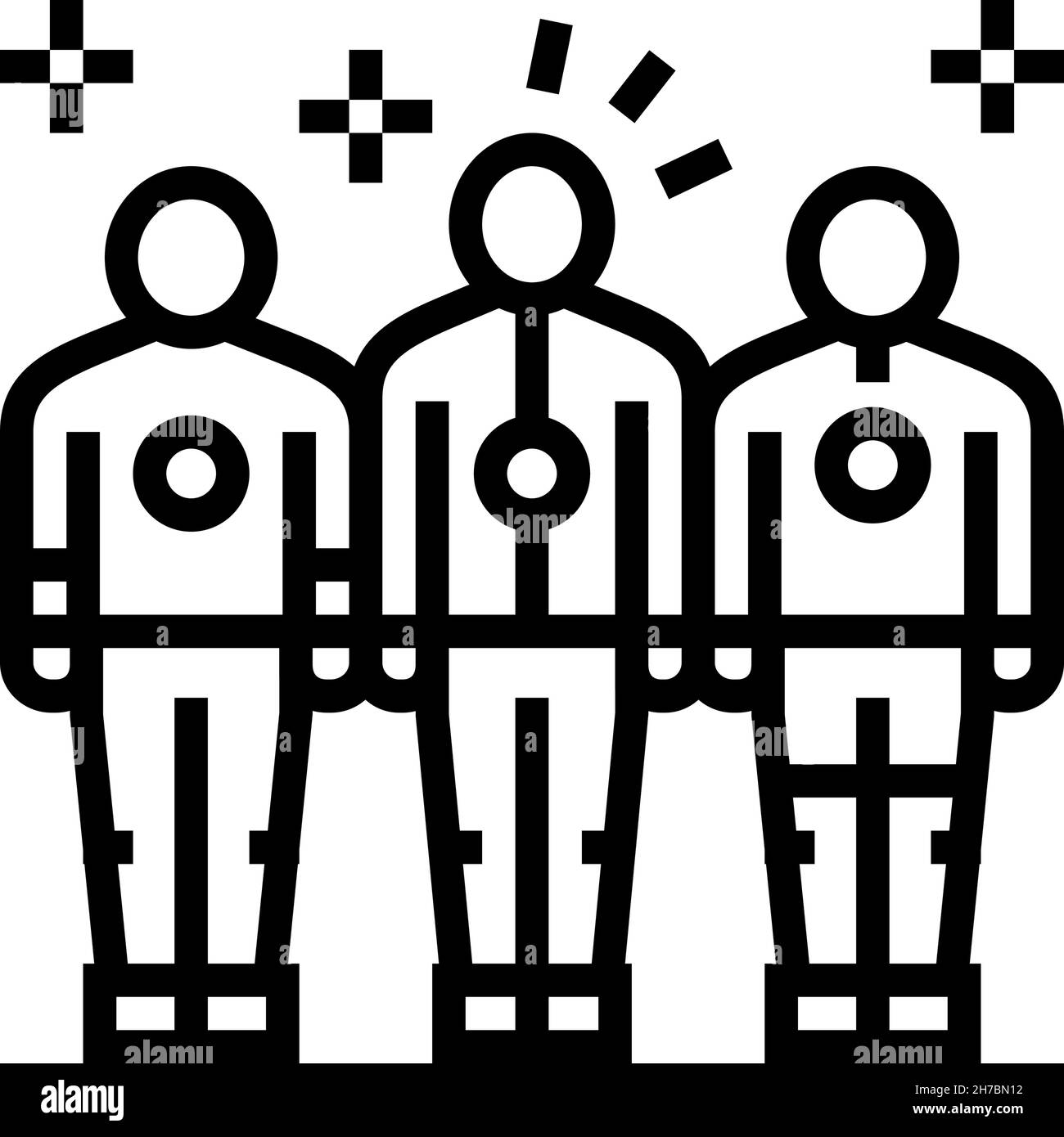 band music group line icon vector illustration Stock Vector Image & Art ...