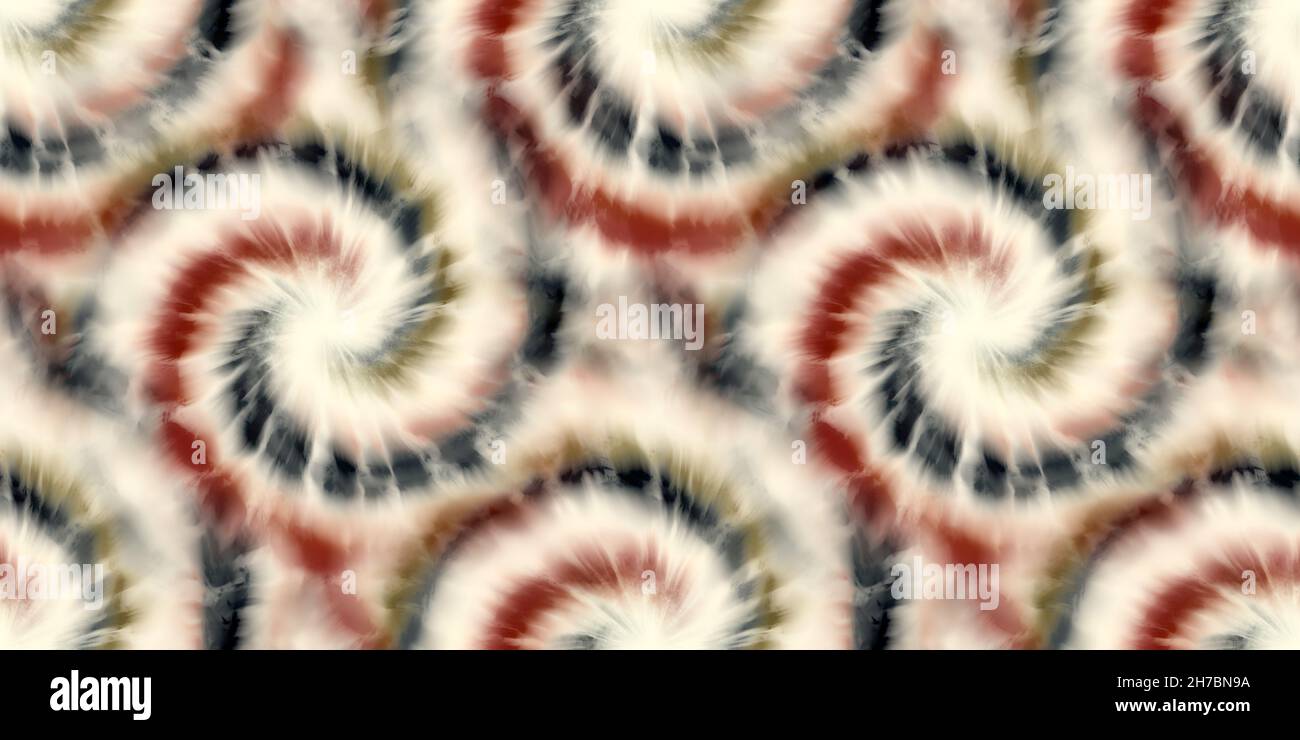 Seamless funky 1970s tie dye border motif pattern for surface design ...