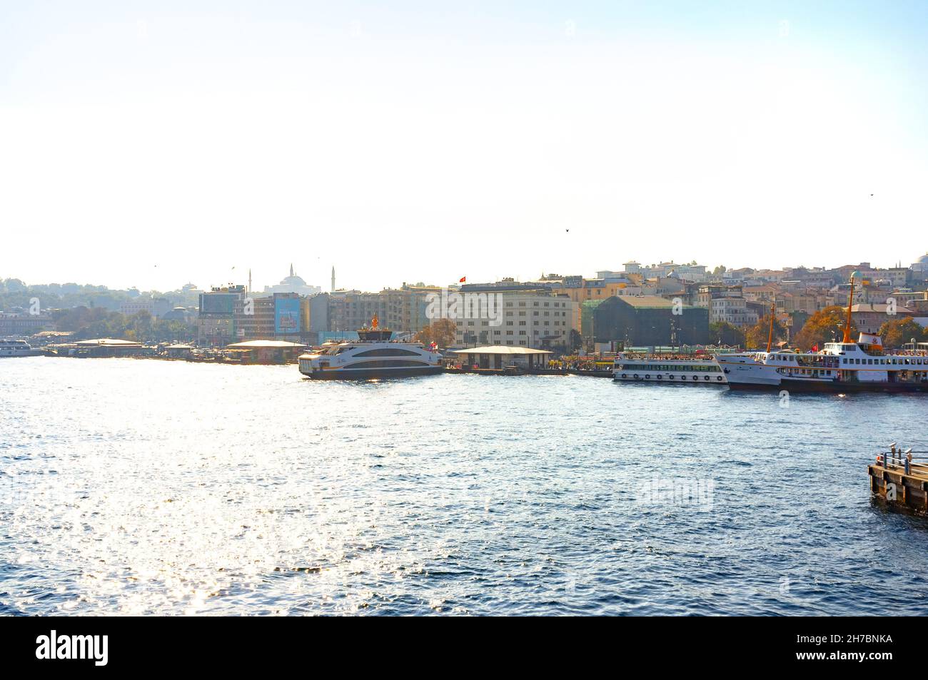 Istanbul city panorama, view from Bosphorus channel Stock Photo - Alamy