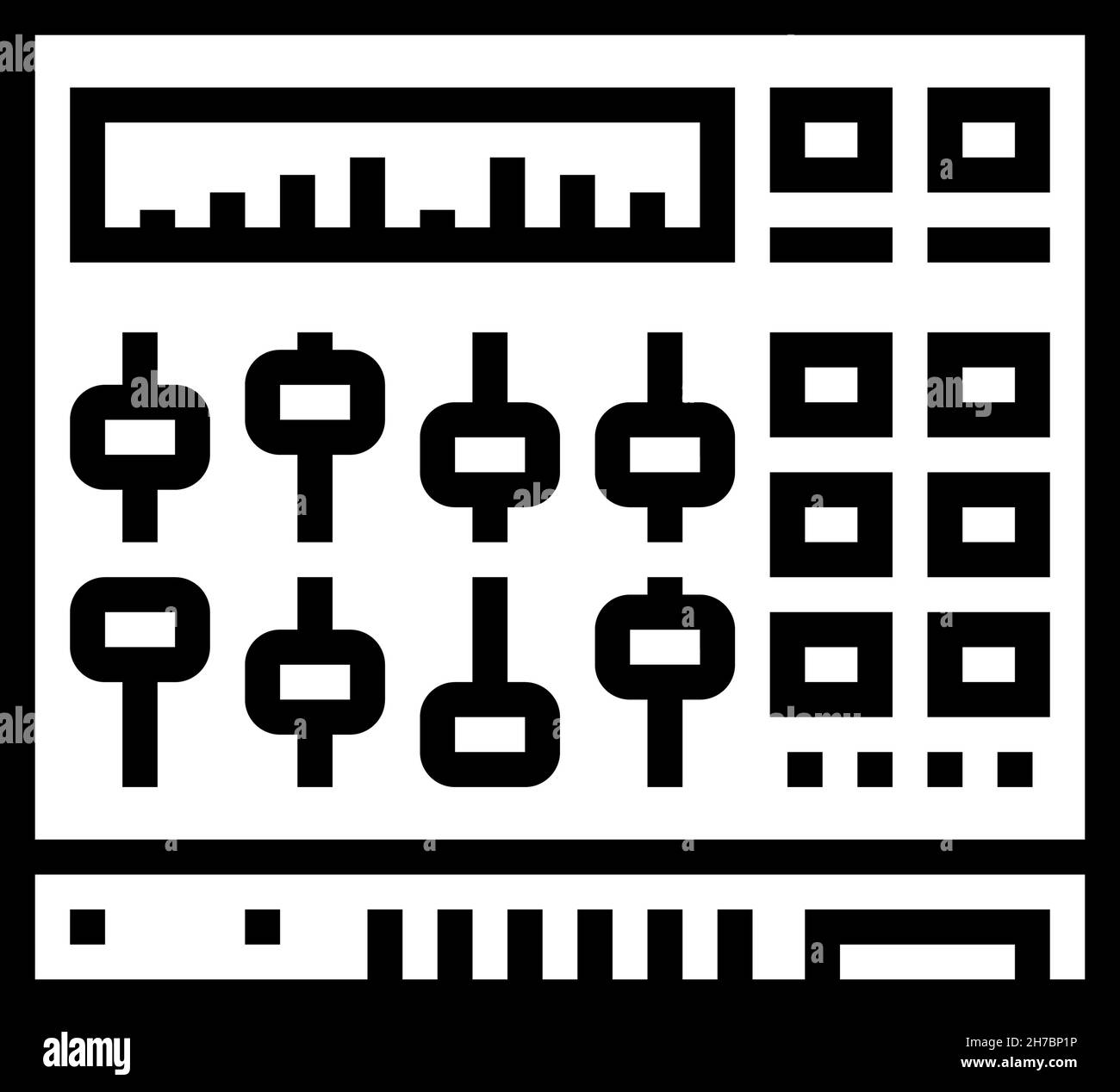 sound mixer equipment line icon vector illustration Stock Vector Image ...