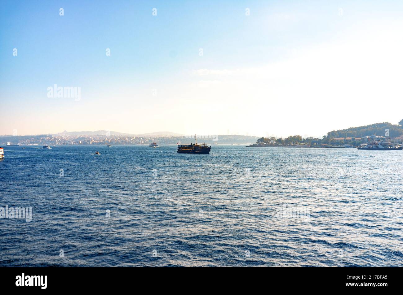 Istanbul city panorama, view from Bosphorus channel Stock Photo - Alamy