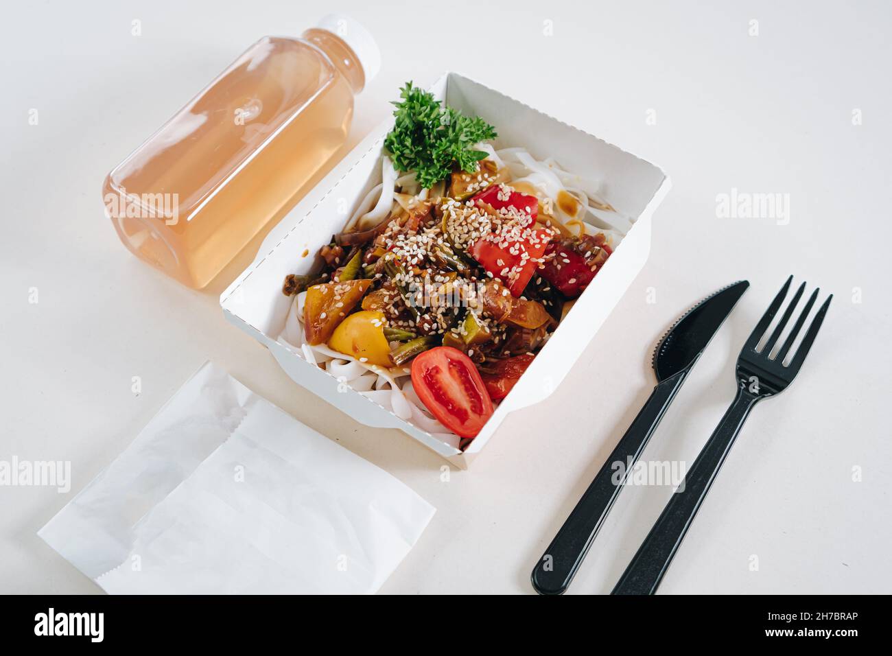 food in containers. proper nutrition, daily diet, weight loss. drink ...