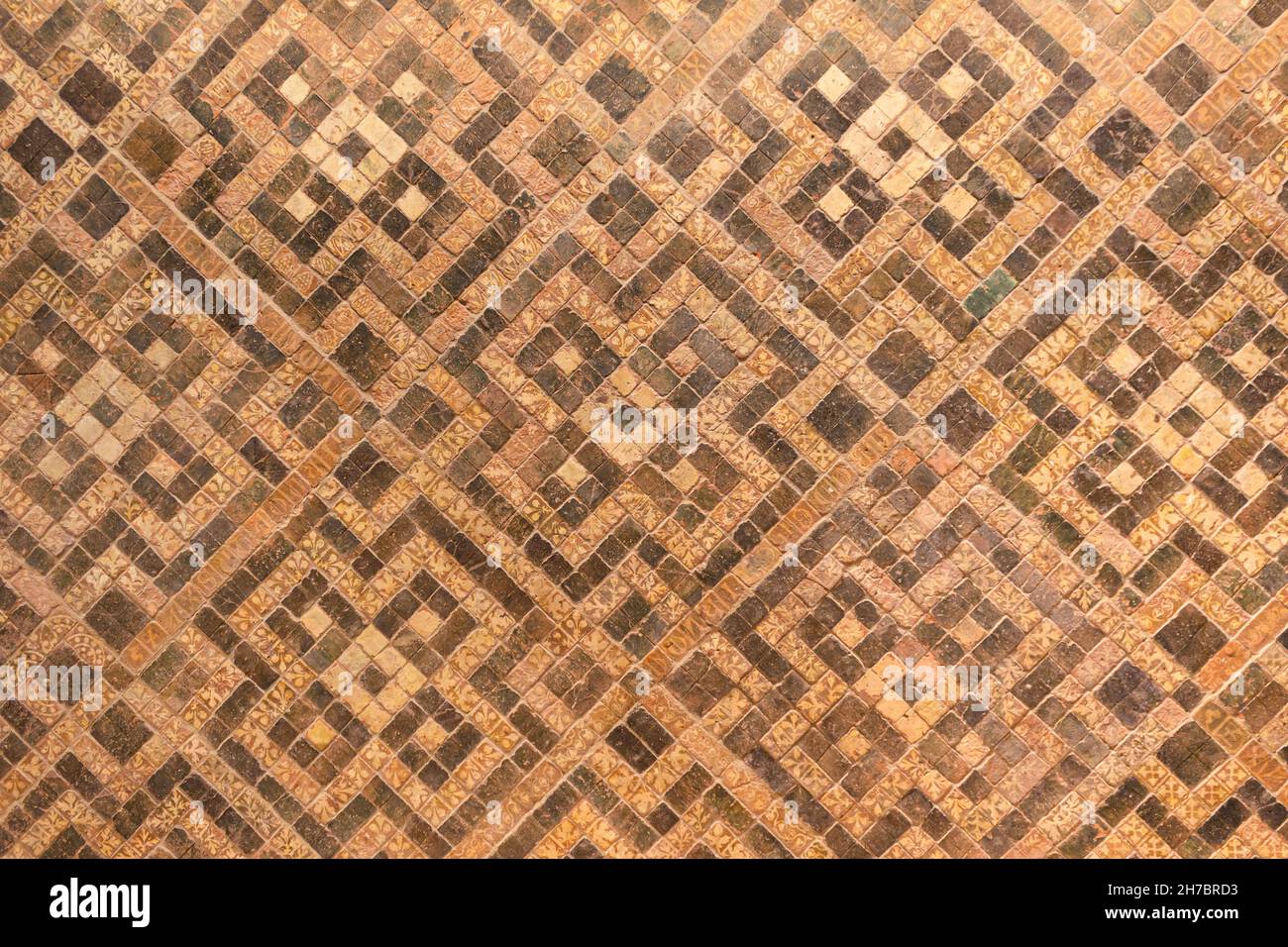 Vintage tile texture in temple hi-res stock photography and images - Alamy