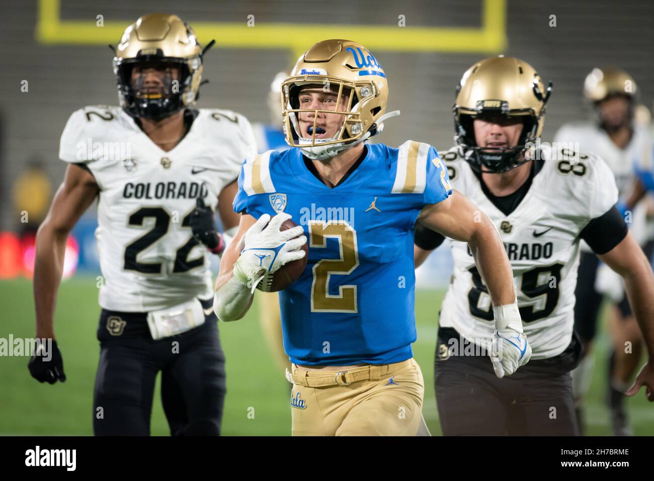 UCLA Bruins wide receiver Kyle Philips (2) returns a punt for a ...