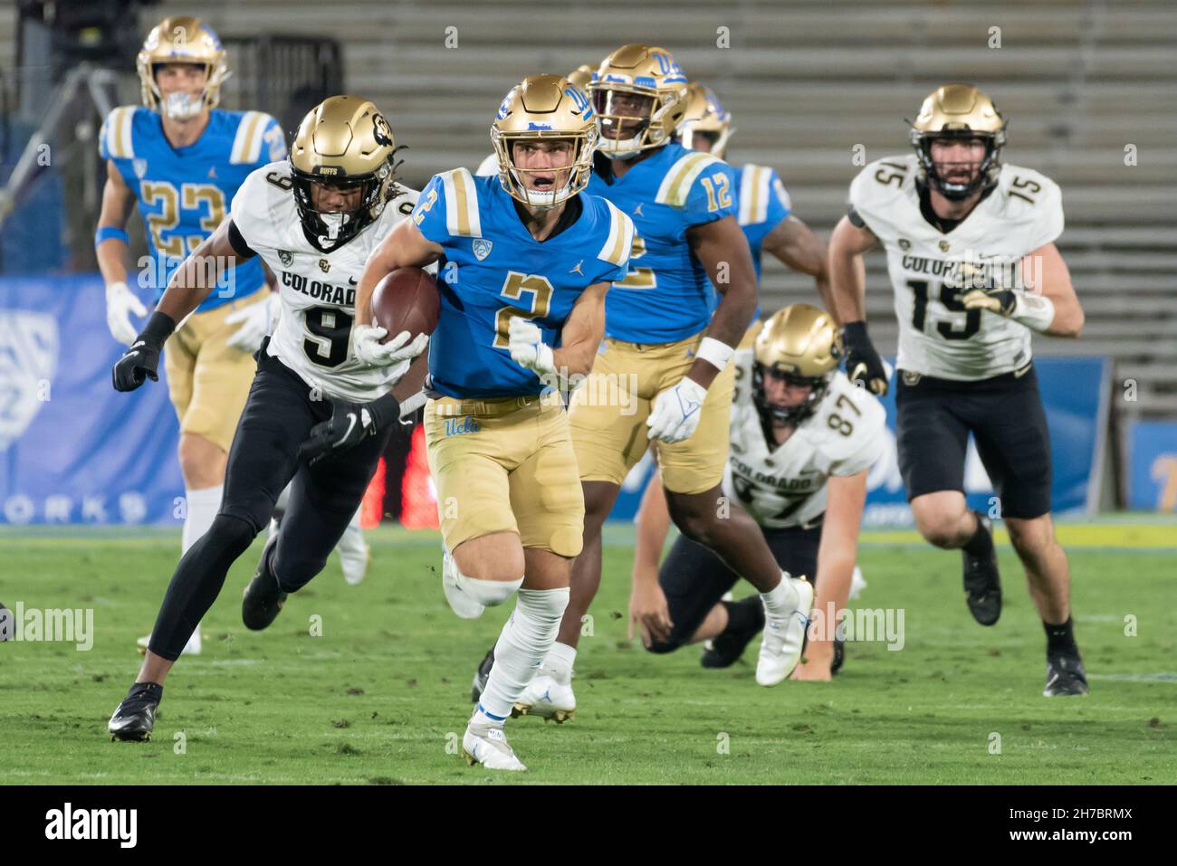 UCLA Bruins wide receiver Kyle Philips (2) returns a punt for a ...