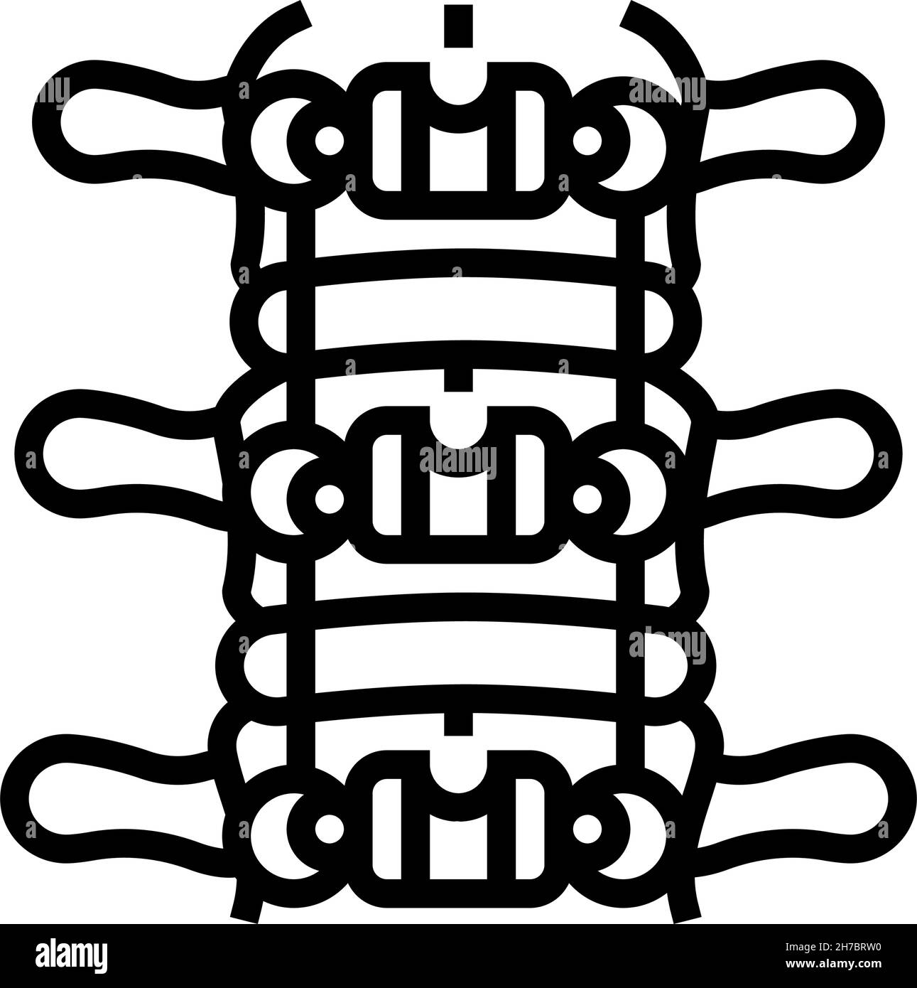 spinal fusion line icon vector illustration Stock Vector Image & Art ...