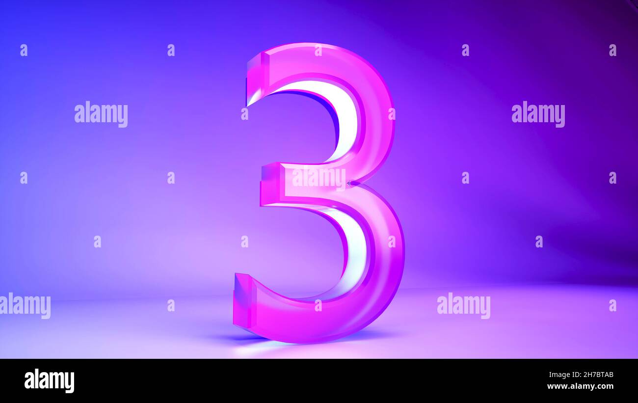 3d rendering effect number 3 Stock Photo - Alamy