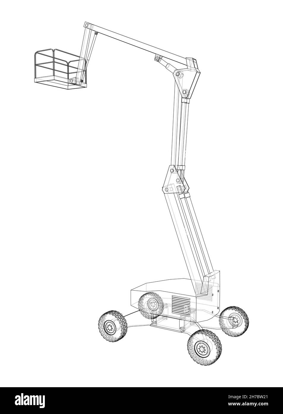 Work at height platform Black and White Stock Photos & Images - Alamy