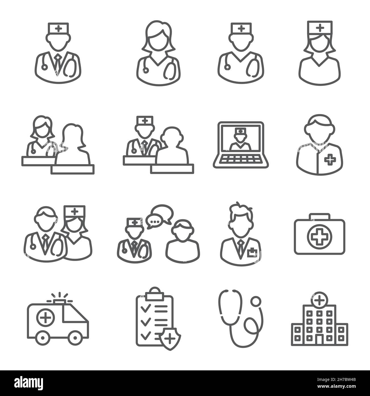 Male doctor in eye Stock Vector Images - Alamy