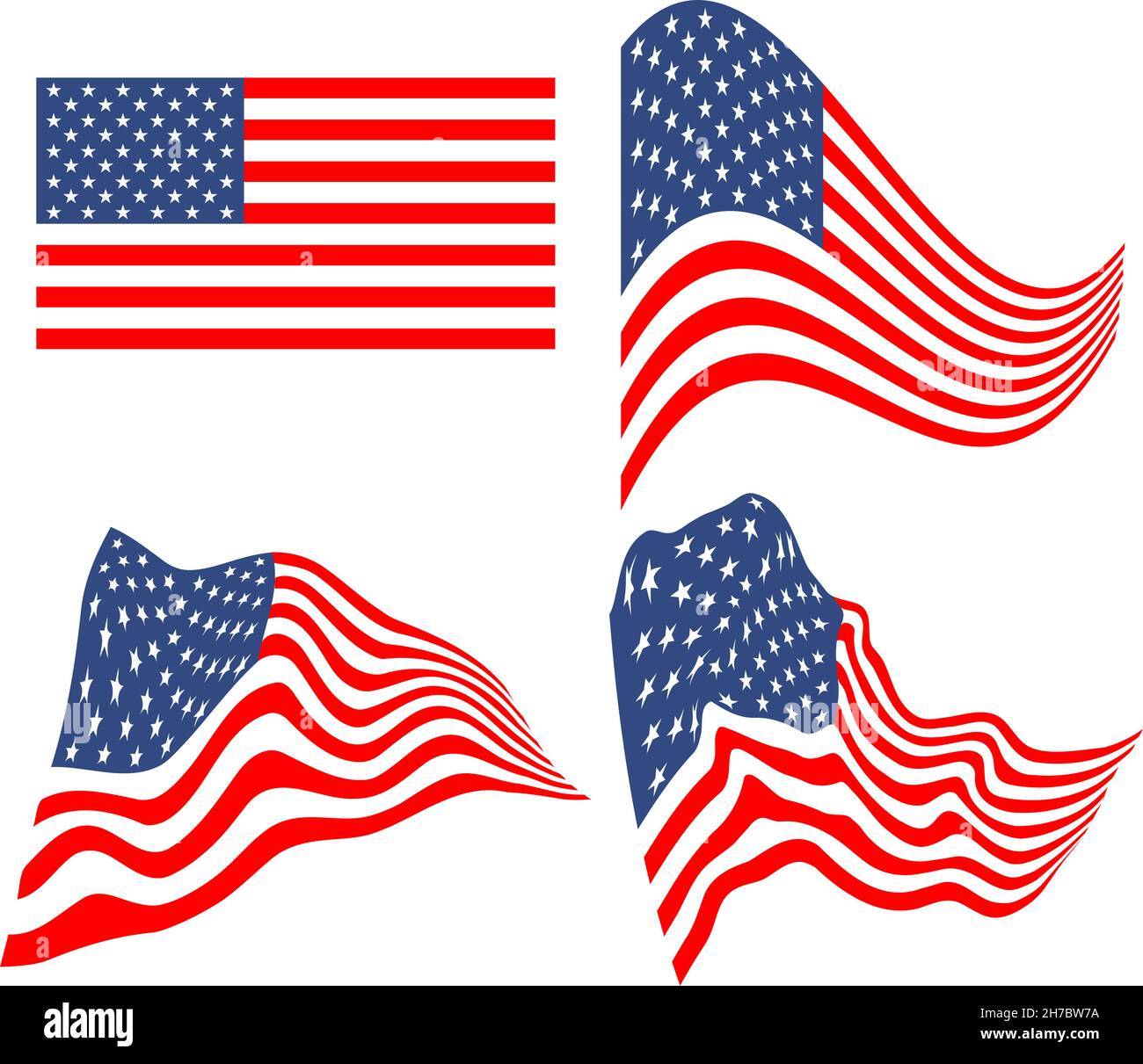 Flags usa in colors Stock Vector Images - Alamy