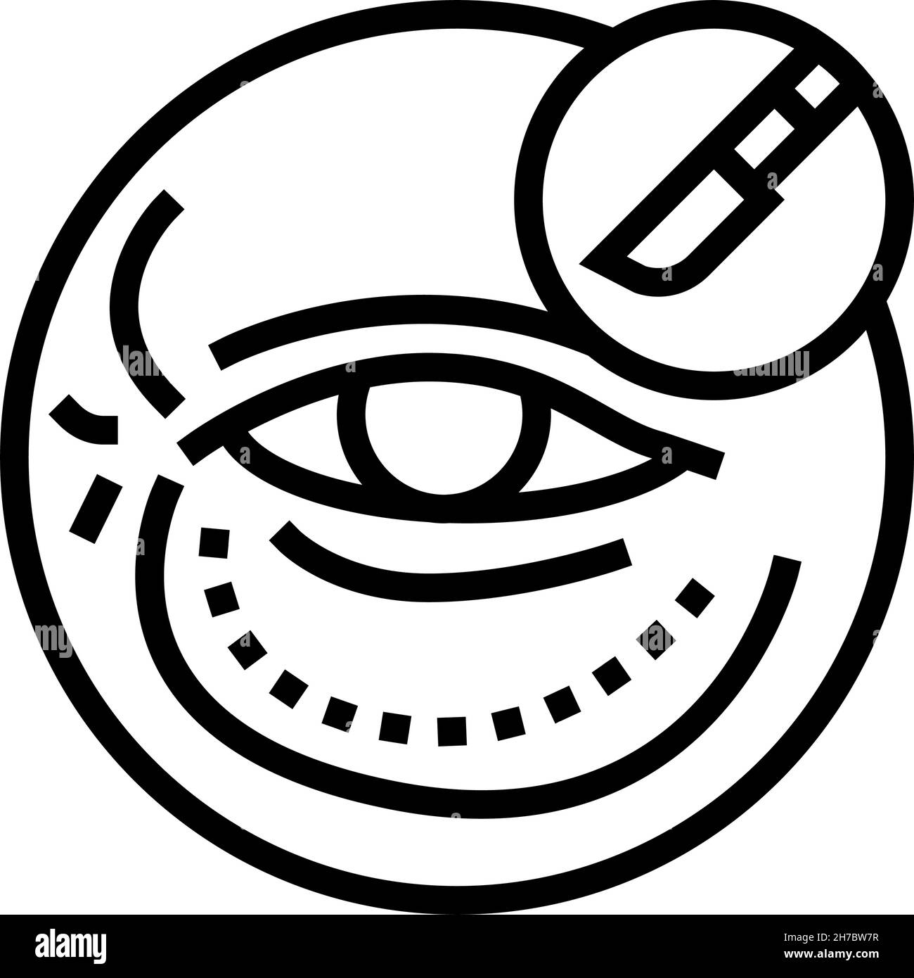 blepharoplasty surgery line icon vector illustration Stock Vector Image ...