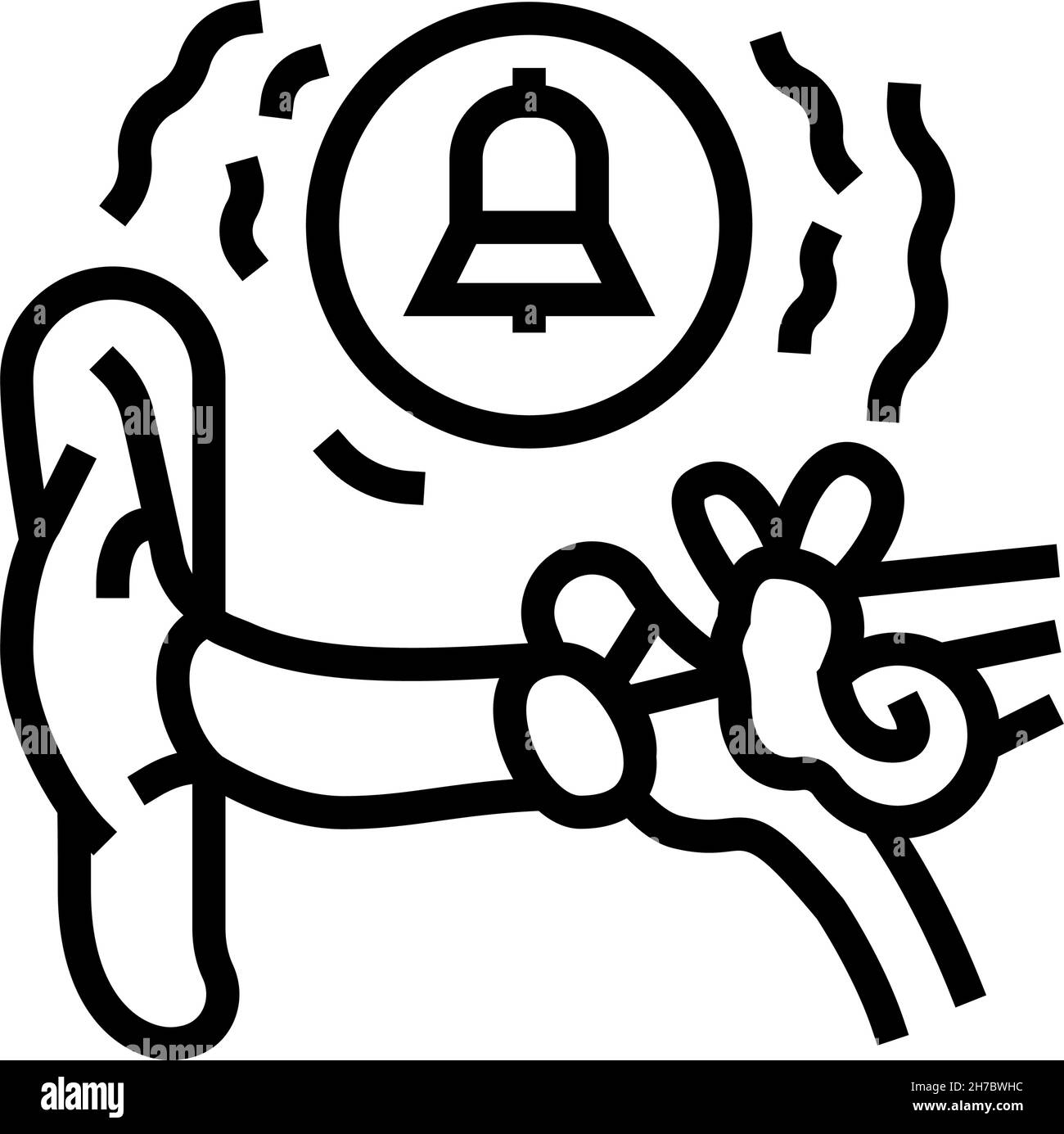 tinnitus health problem line icon vector illustration Stock Vector ...