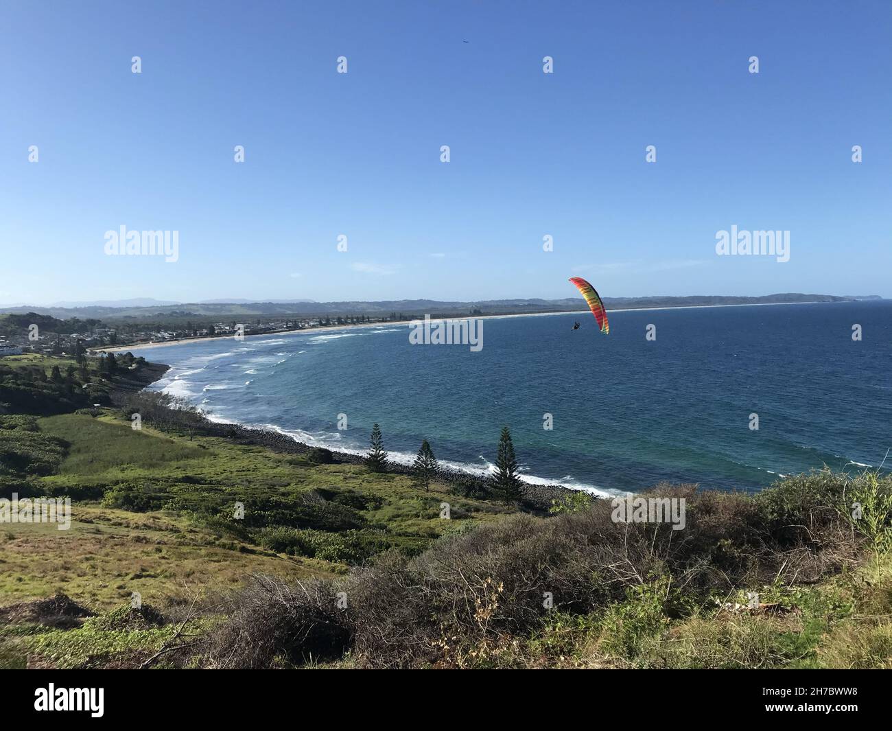 Scenic view of pat morton lookout lennox australia with a windy weather ...