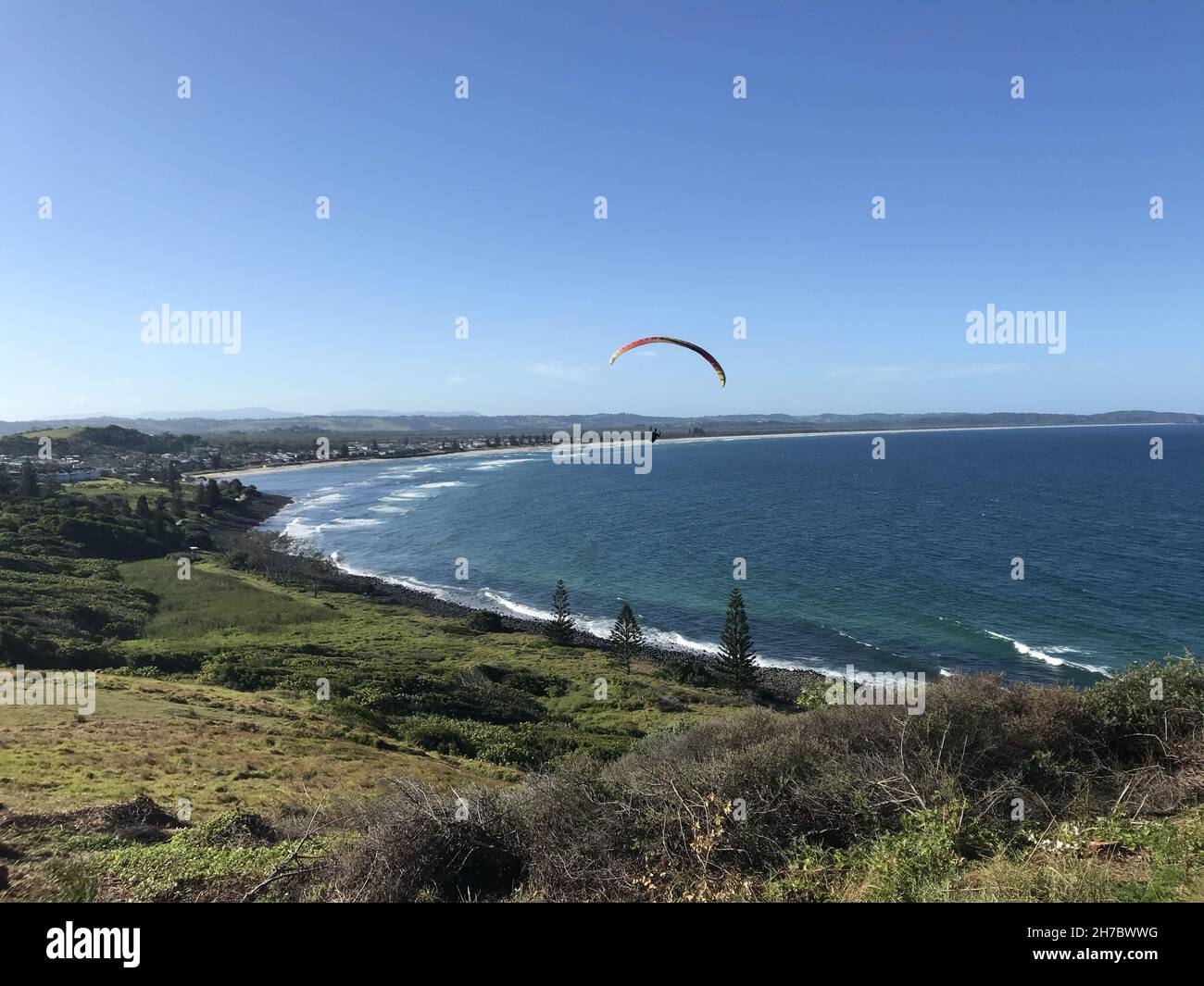 Scenic view of pat morton lookout lennox australia with a windy weather ...