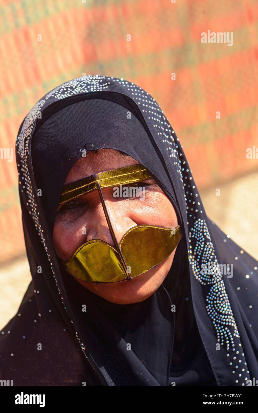 UNITED ARAB EMIRATES, DUBAI, TRADITIONNAL MASK CALLED BARKA Stock Photo ...