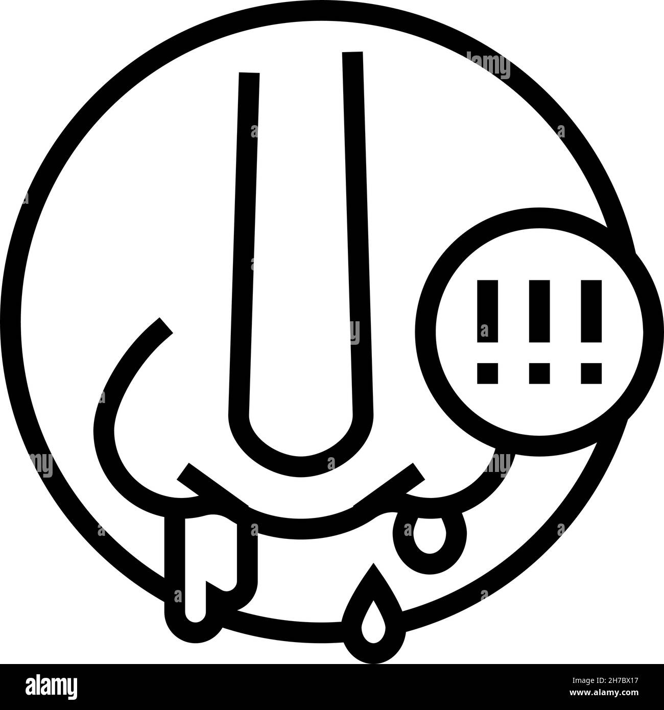 nosebleeds nose bleeding line icon vector illustration Stock Vector ...