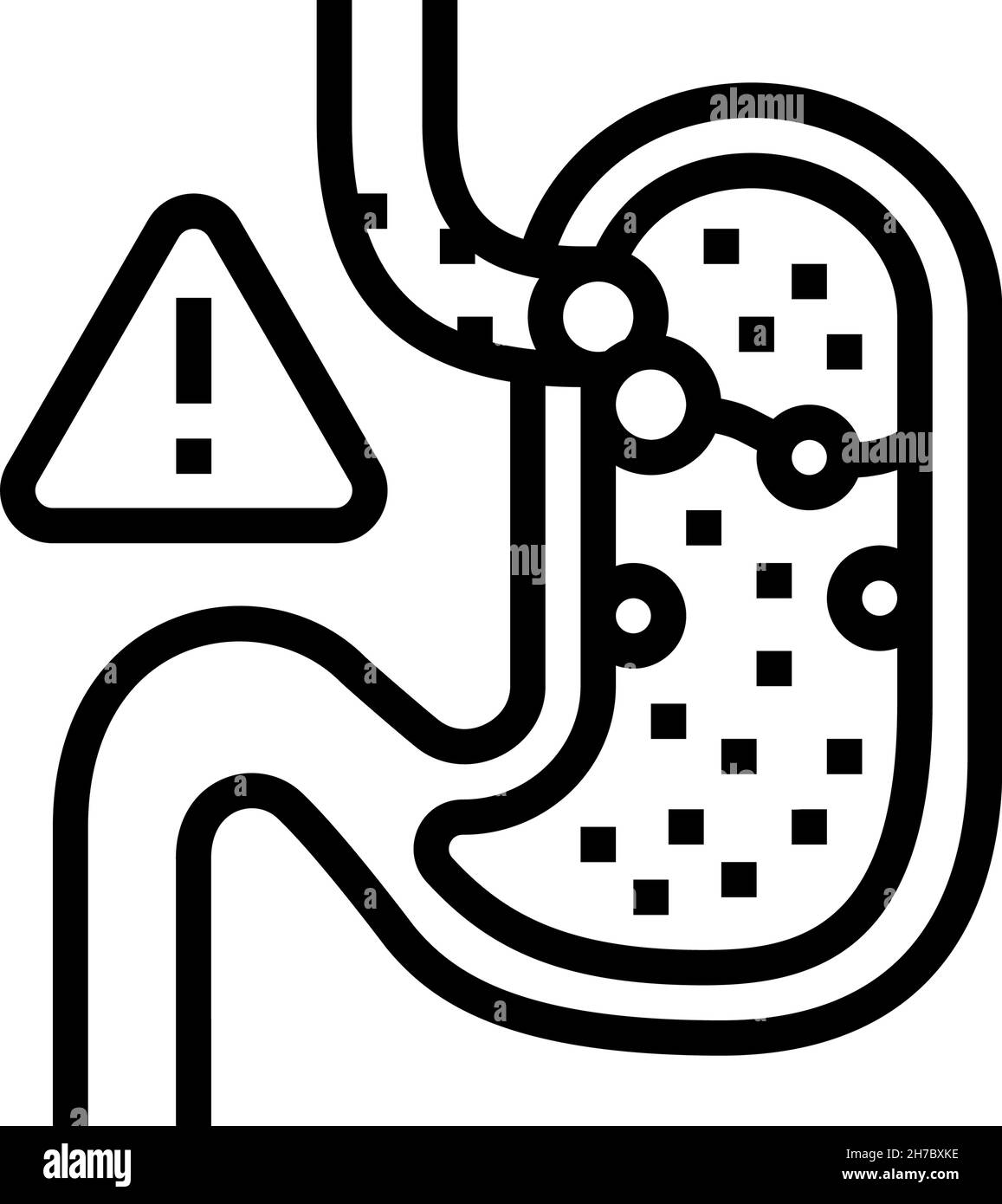 gastric reflux line icon vector illustration Stock Vector Image & Art ...