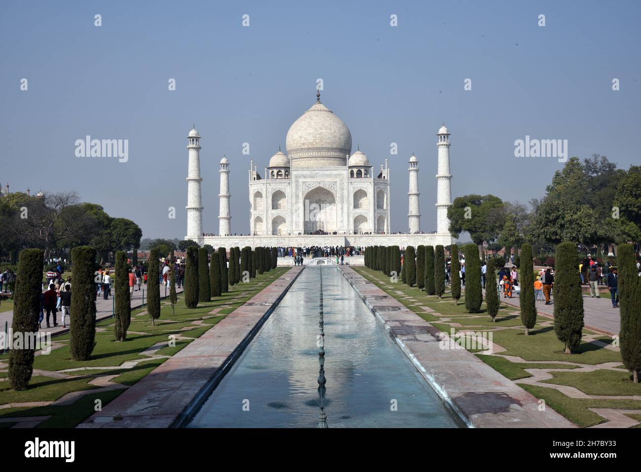 An immense mausoleum of white marble, built in Agra between 1631 and ...