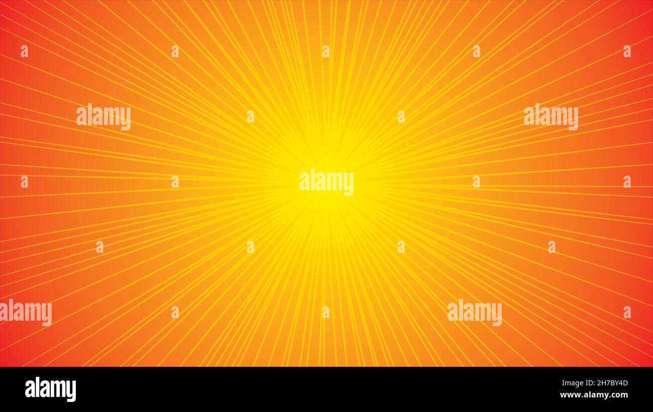 Sun Rays or Explosion Boom for Comic Books Radial Background Raster ...