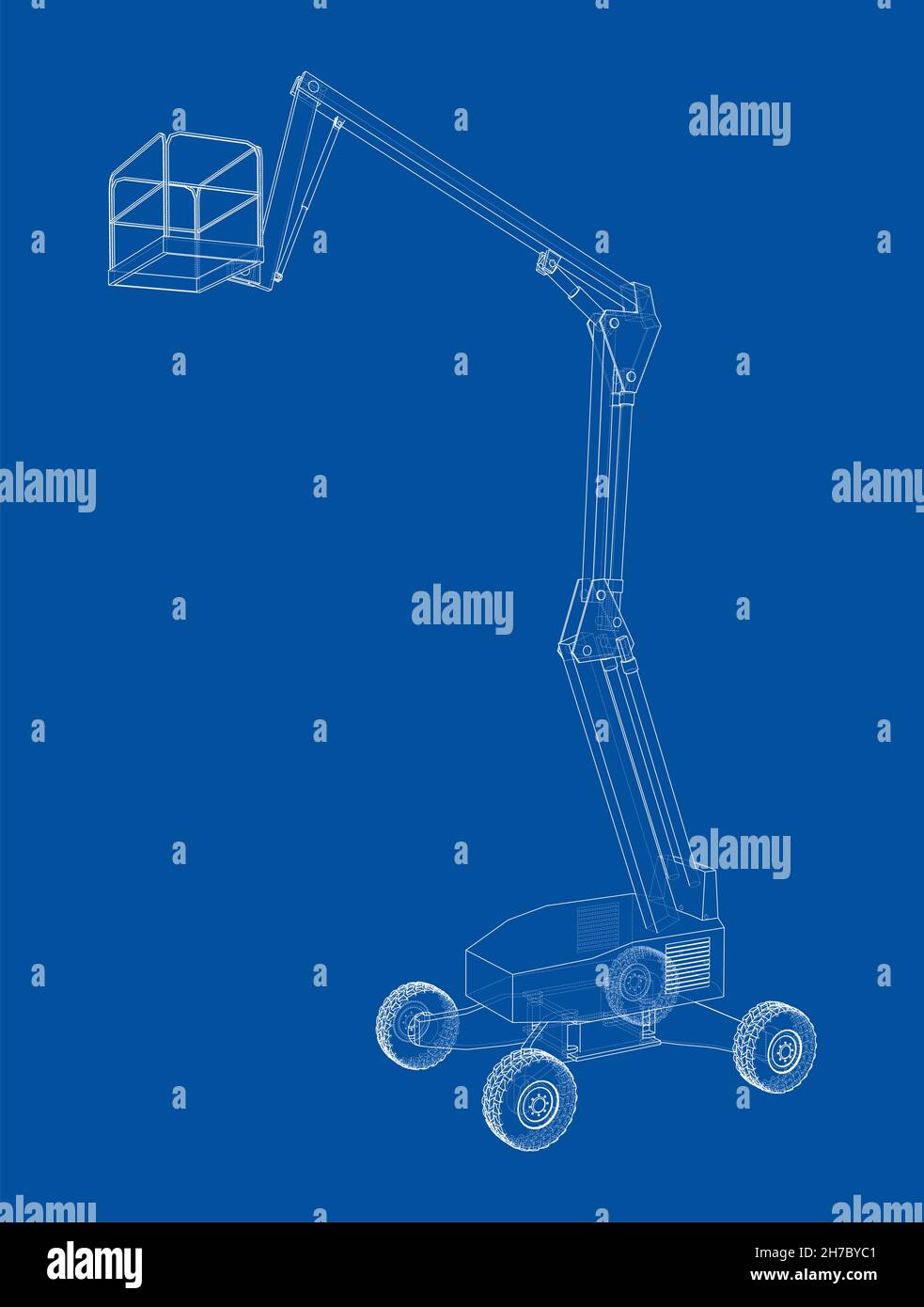 Aerial platform concept outline Stock Photo - Alamy