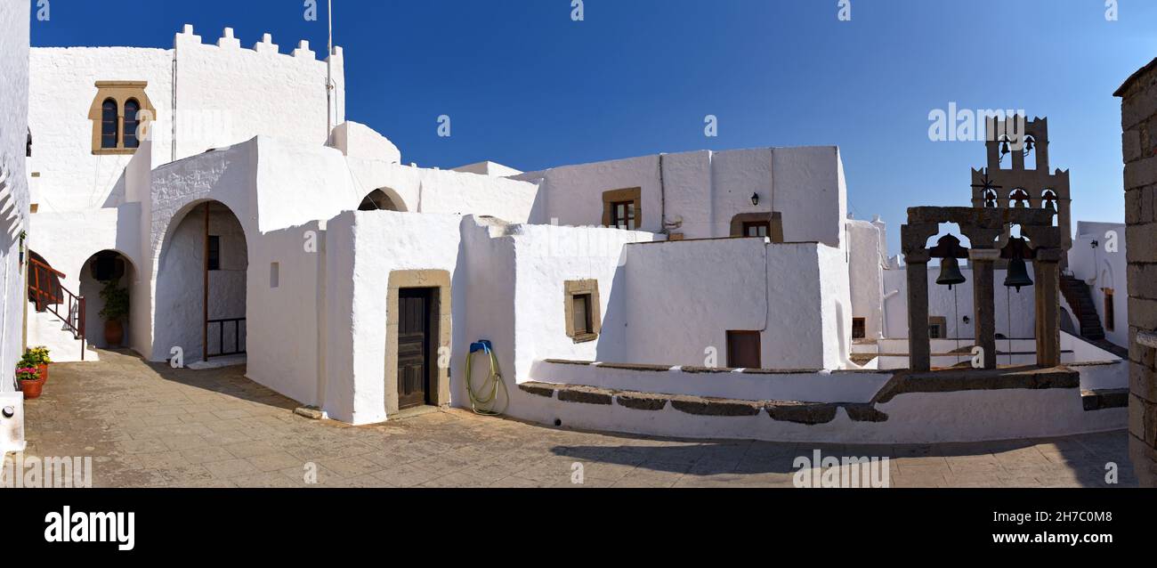 GREECE, PATMOS, CHORA, MONASTORY OF AGIOS IOANNIS THEOLOGOS, UNESCO ...