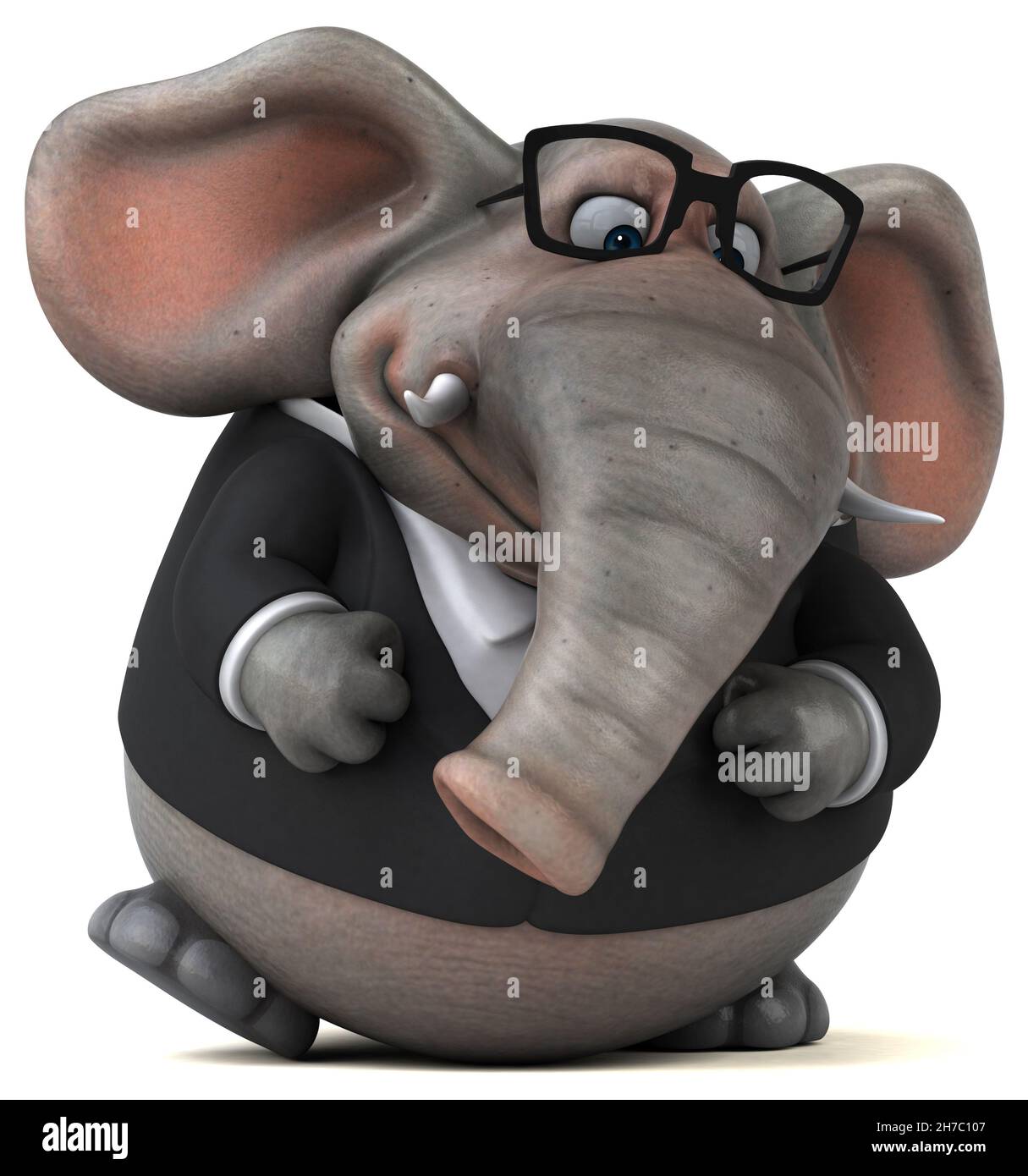 Fun elephant - 3D Illustration Stock Photo - Alamy