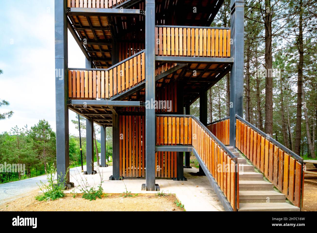 Wooden observation platform structure hi-res stock photography and ...