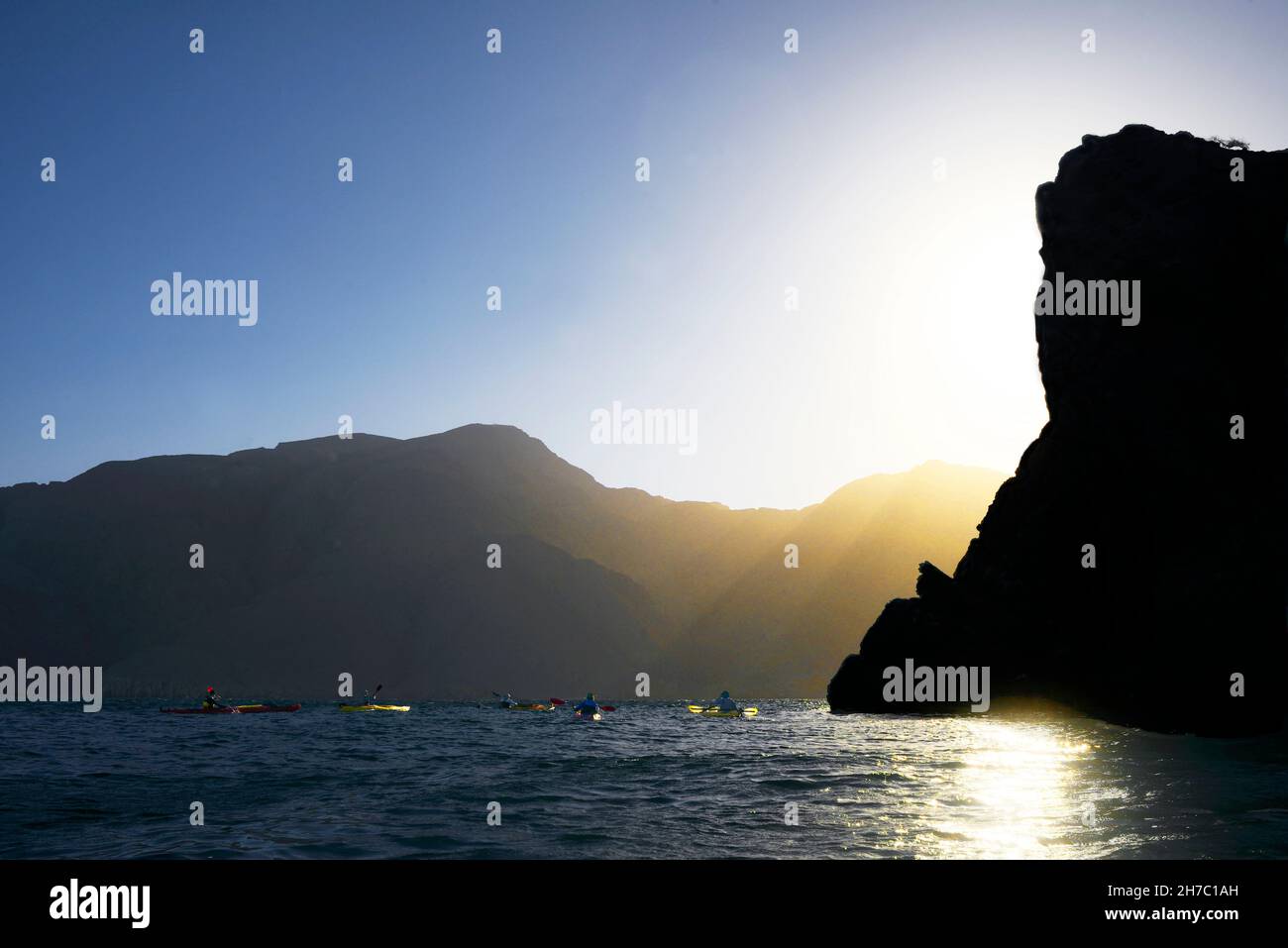 SULTANATE OF OMAN, MUSANDAM, SEA KAYAK TRAVEL IN THE BAY OF SHAM NEAR ...