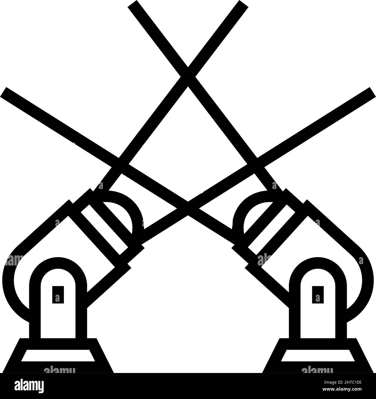 light show on parade line icon vector illustration Stock Vector Image ...