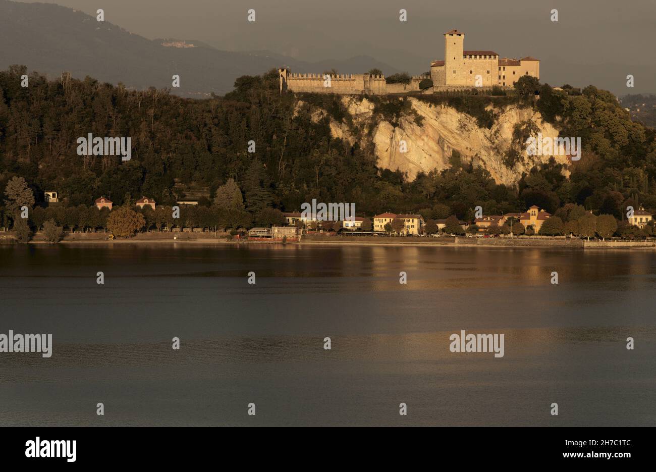 Rocca di Angera; Castle on Lago Maggiore in Piemonte Stock Photo - Alamy