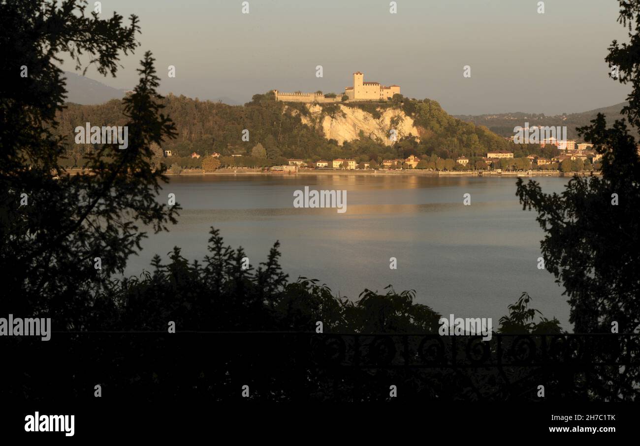 Rocca di Angera; Castle on Lago Maggiore in Piemonte Stock Photo - Alamy