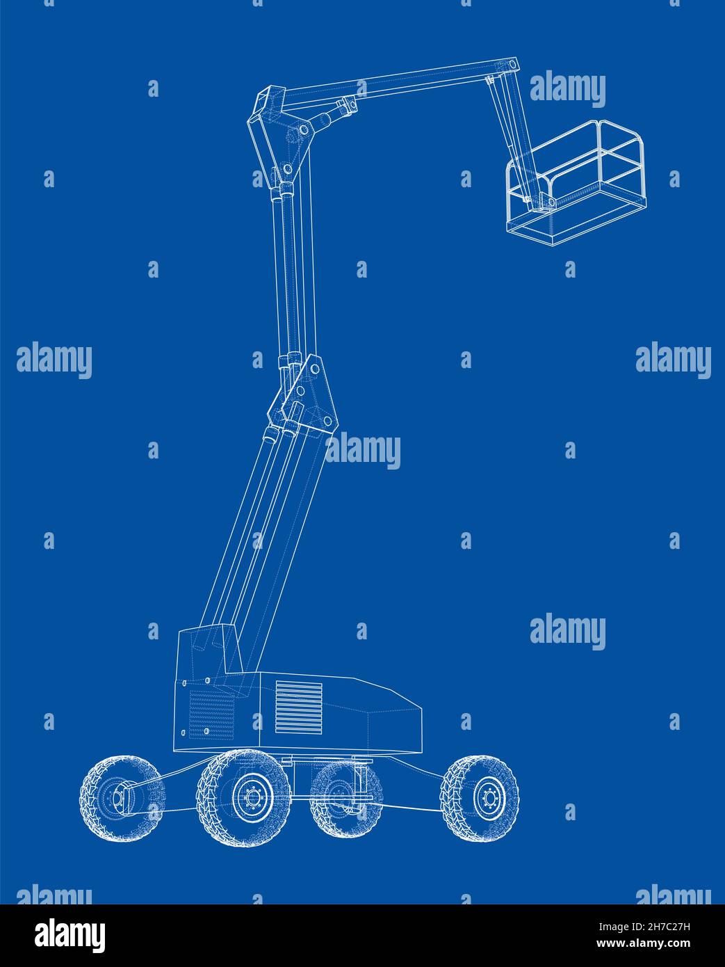 Aerial platform concept outline Stock Photo - Alamy