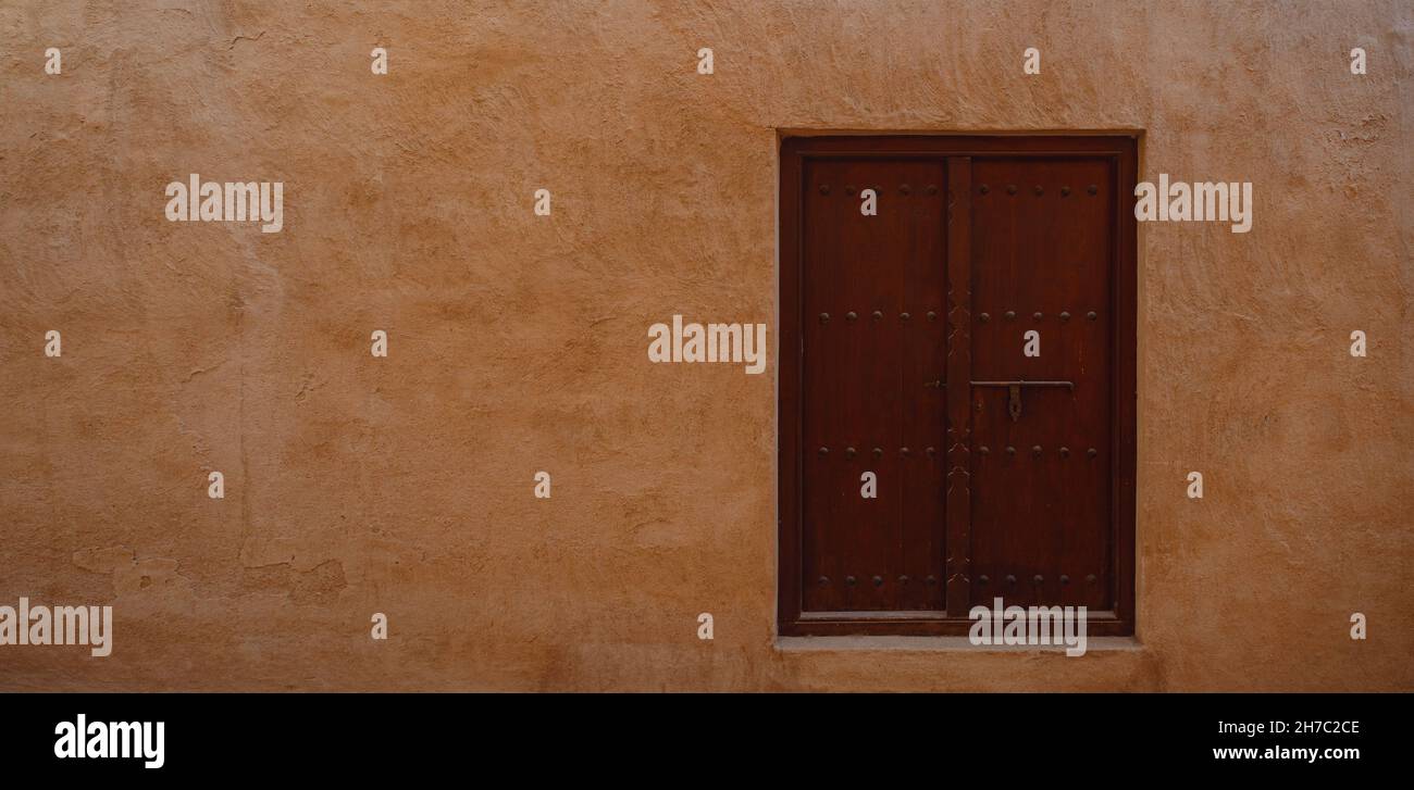 Travel destinations and heritage village of old Dubai. window of old ...
