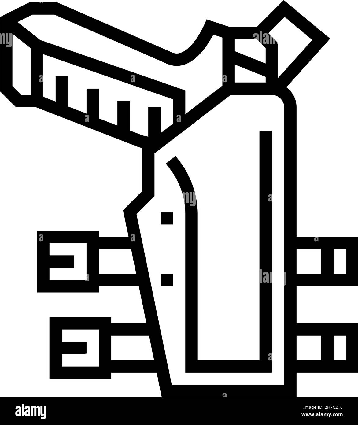 gun holster line icon vector illustration Stock Vector Image & Art - Alamy