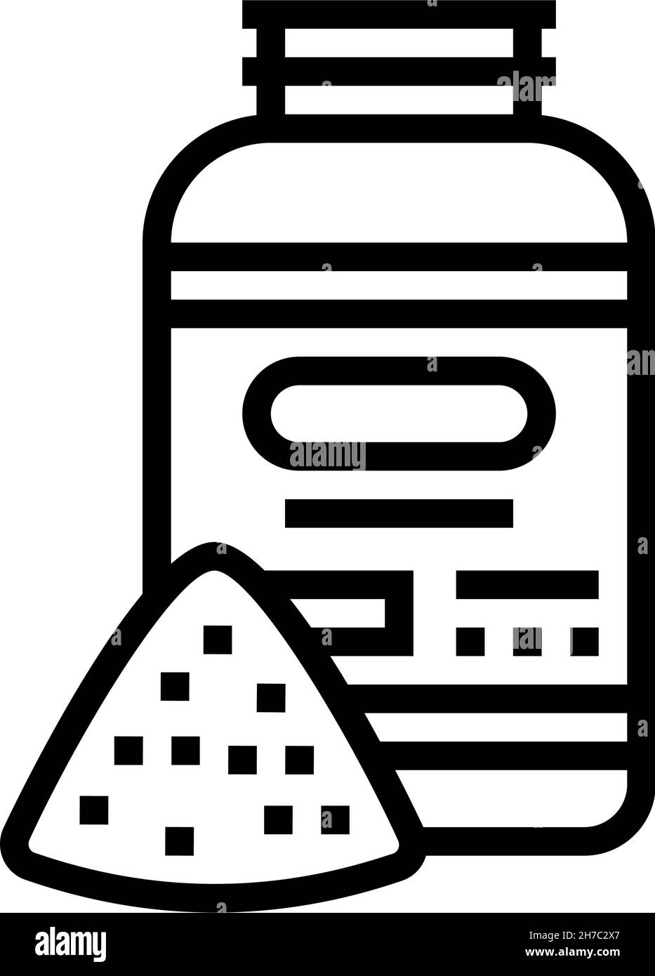 pistol powder line icon vector illustration Stock Vector Image & Art ...