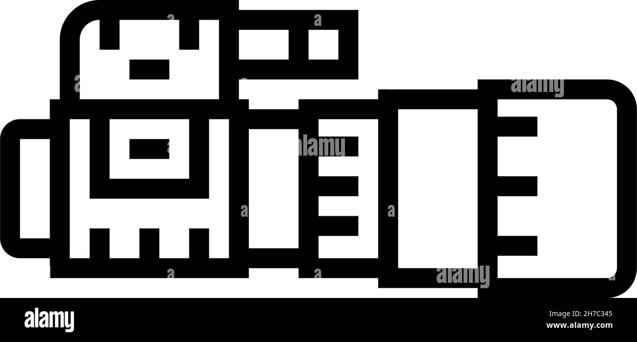 night vision scope line icon vector illustration Stock Vector Image ...