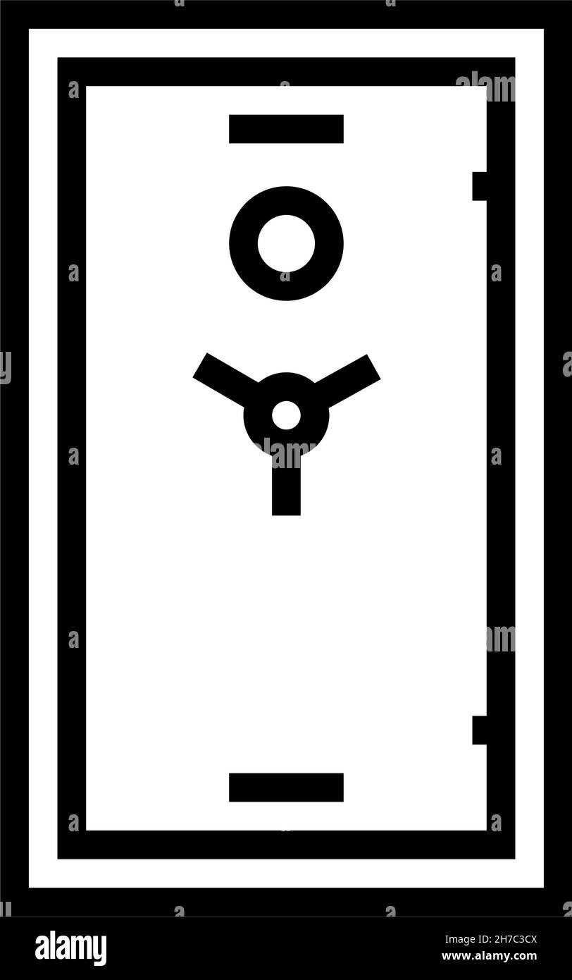 gun safe line icon vector illustration Stock Vector Image & Art - Alamy