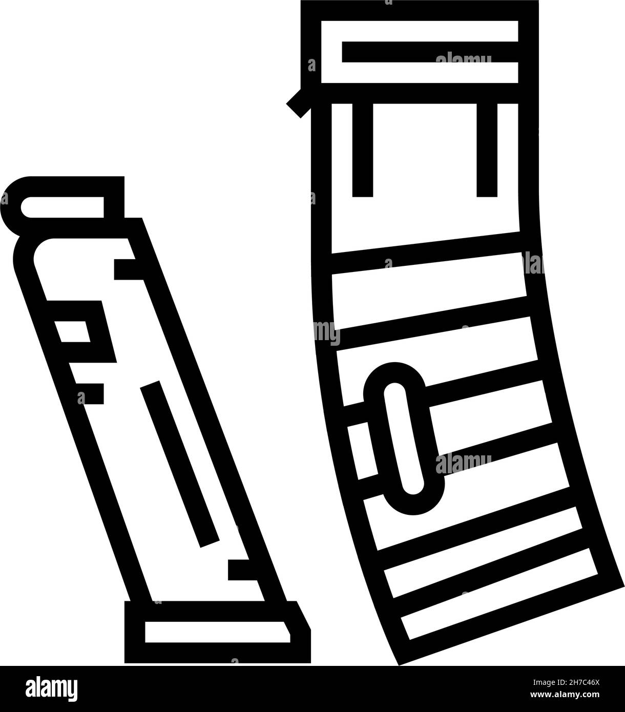 gun magazine line icon vector illustration Stock Vector Image & Art - Alamy