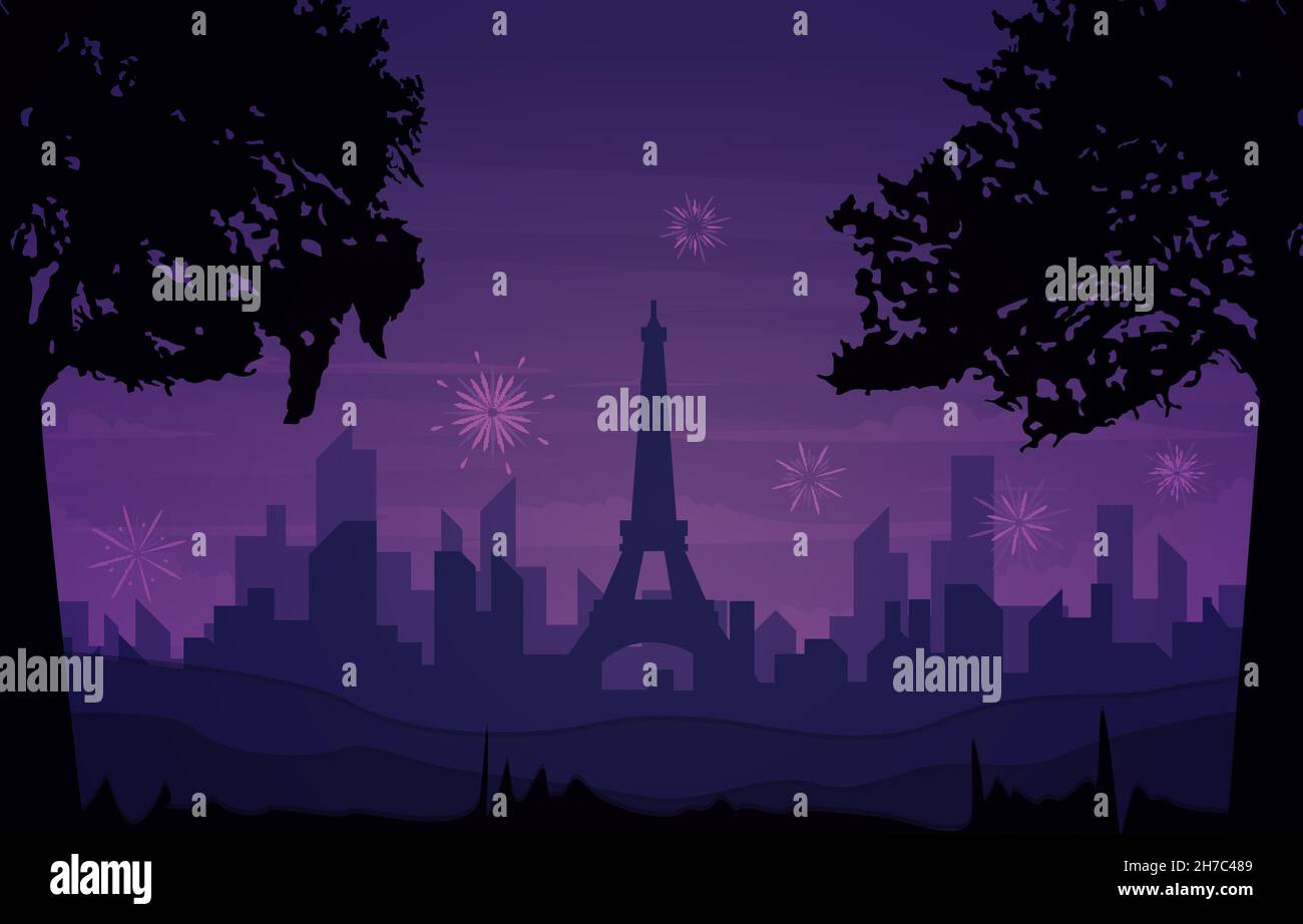 Paris cityscape view Stock Vector Images - Alamy