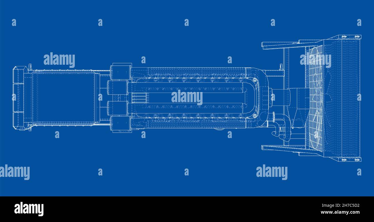 Large industrial diesel generator Stock Photo - Alamy
