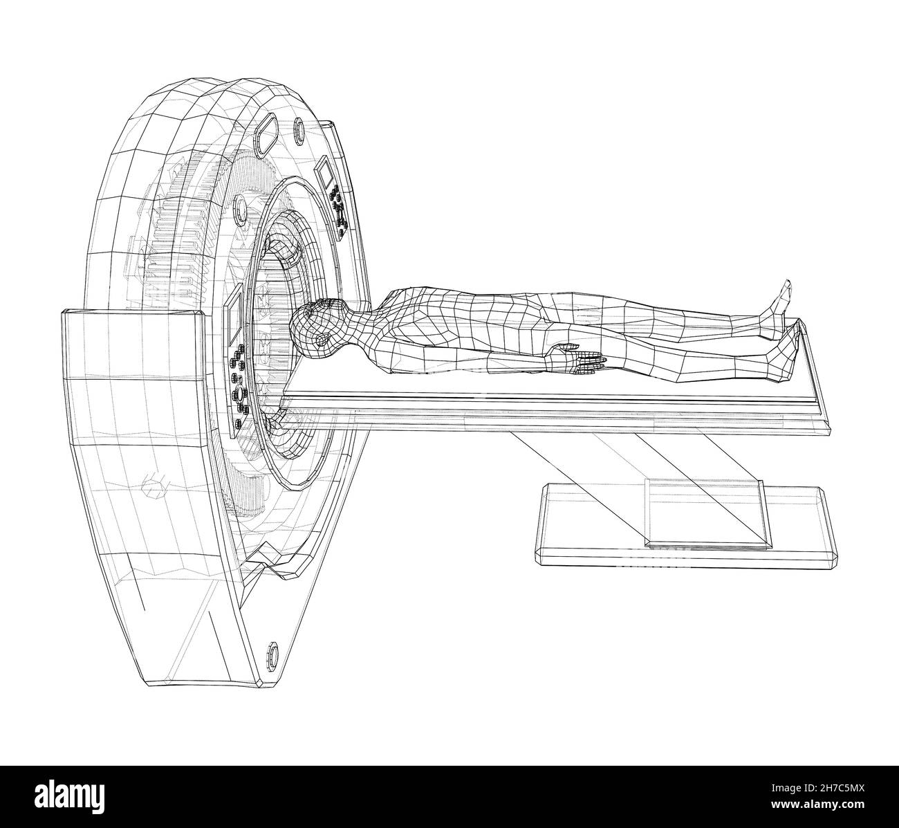 MRI machine scanning patient inside Stock Photo - Alamy