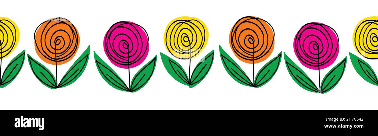 Horizontal Border Line Art