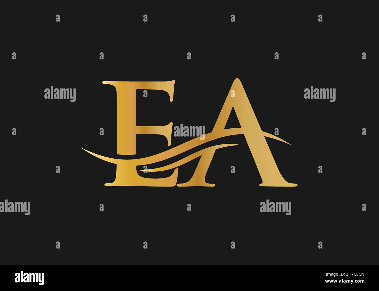 EA Linked Logo for business and company identity. Creative Letter EA ...