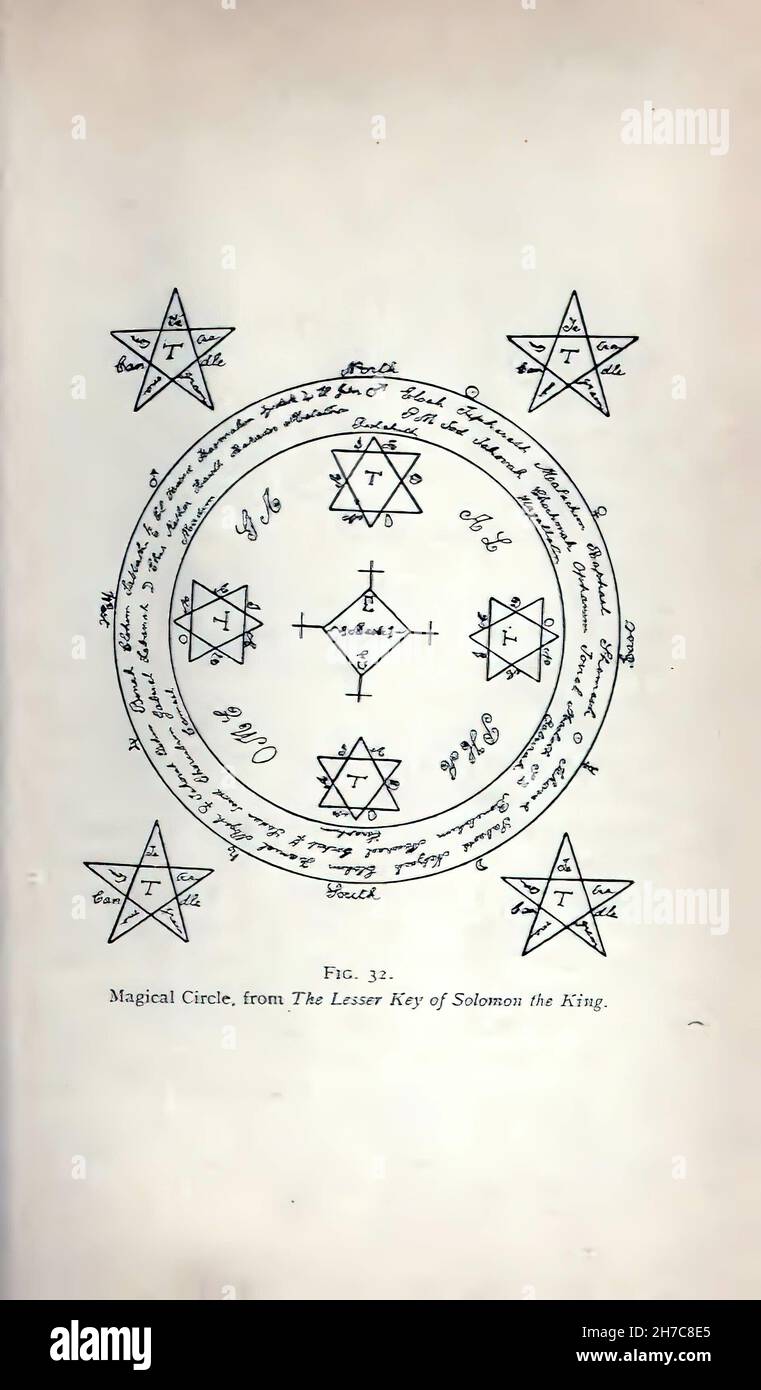 Portrait of the Magical circle used in Goetic Theurgy Stock Photo - Alamy