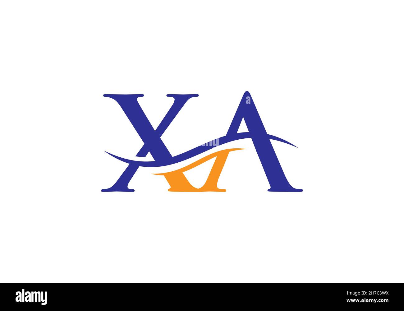 XA logo. Monogram letter XA logo design Vector. XA letter logo design ...