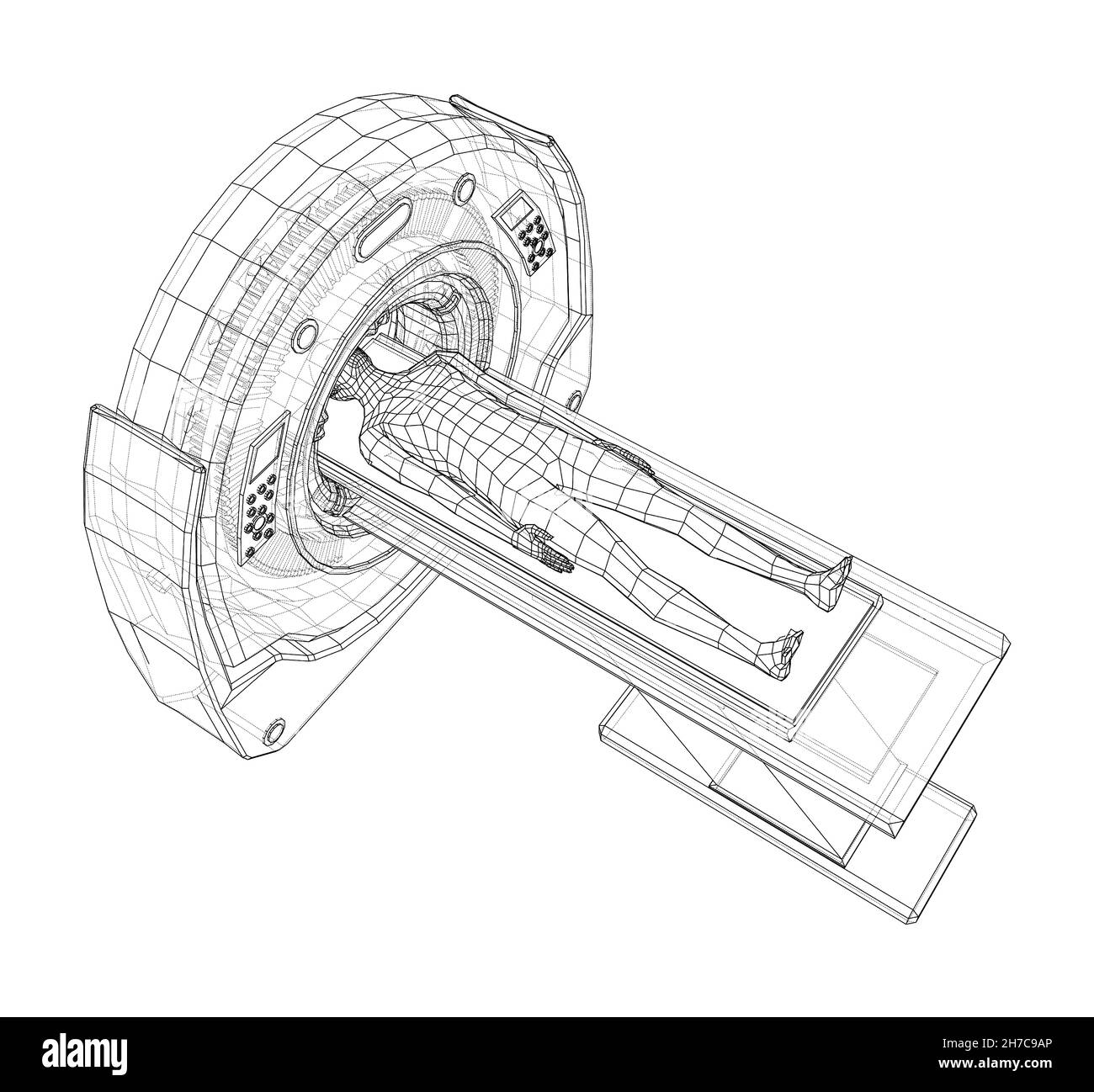 MRI machine scanning patient inside Stock Photo - Alamy